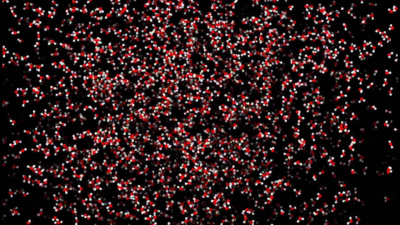 SPC/E water with Tachyon tracer VMD - YouTube