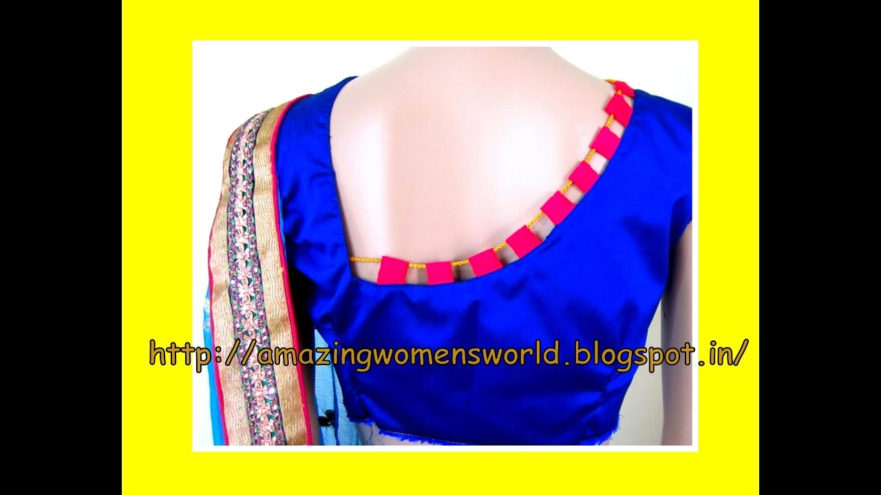 HOW TO MAKE LOOPS DOORI BACK NECK DESIGNER BLOUSE/KURTI/KAMEEZ - PATCH ...