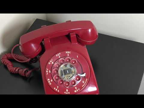 Western Electric Red Rotary Phone Demo Video