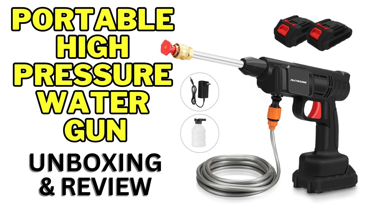 Portable High Pressure Water Gun Washers - UNBOXING - YouTube