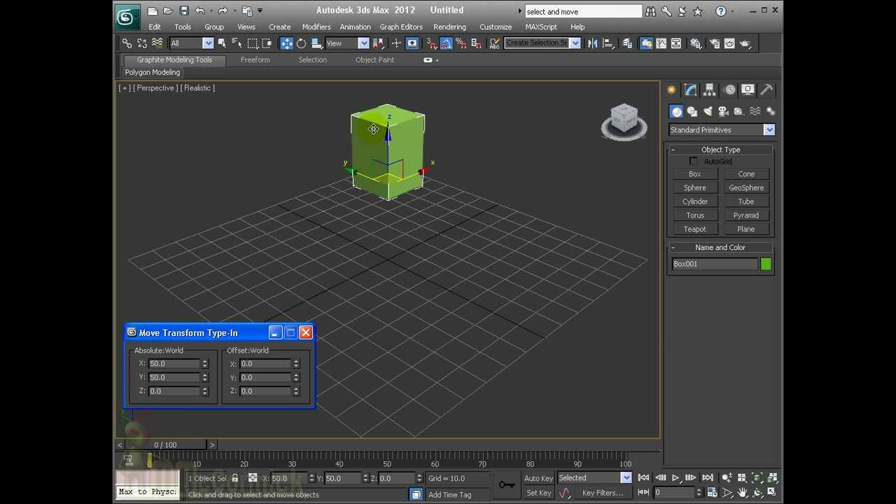 Using The Move Rotate And Scale Transforms On Objects 3dsmax2012 4562