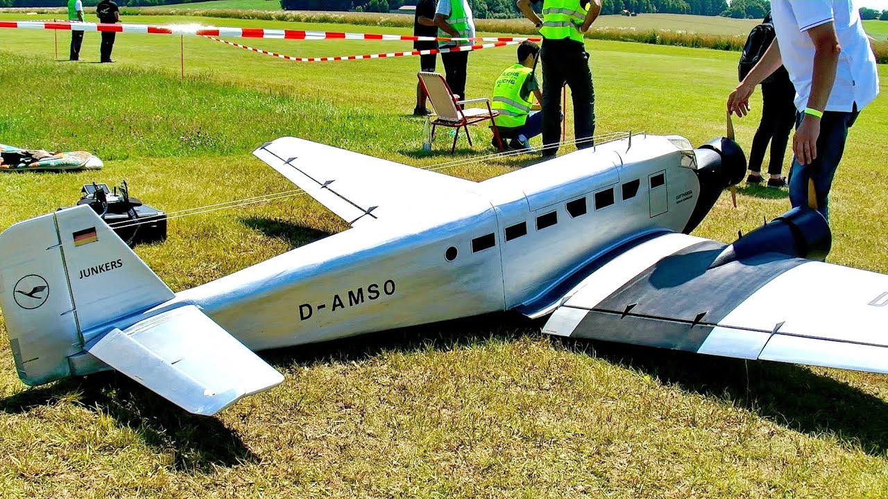 HUGE RC JUNKERS JU-52 / FANTASTIC LIGHTWEIGHT SCALE 1:6 MODEL AIRCRAFT ...