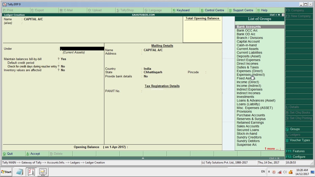 LEDGER GROUP CREATION IN TALLY YouTube LEDGER GROUP CREATION IN TALLY YouTube