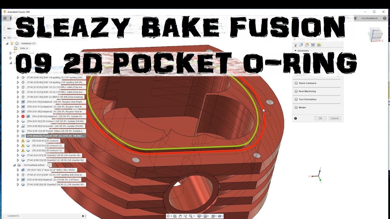 Speedy Fusion 360 Ep. 09 2d Pocket O-ring - YouTube