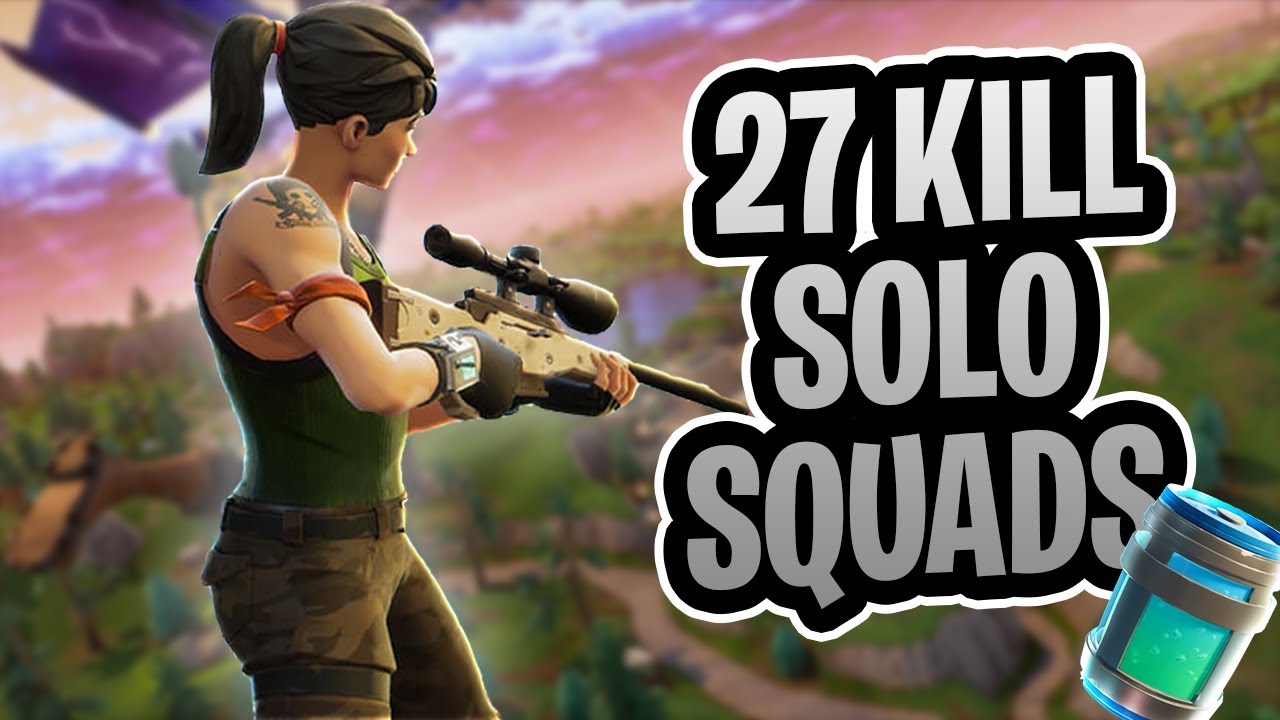 Fortnite 27 Kill Win Solo Squad PS4 - YouTube