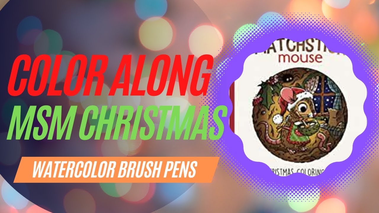 Color Along in MSM Christmas - baking cookies | Watercolor Brush Pens ...