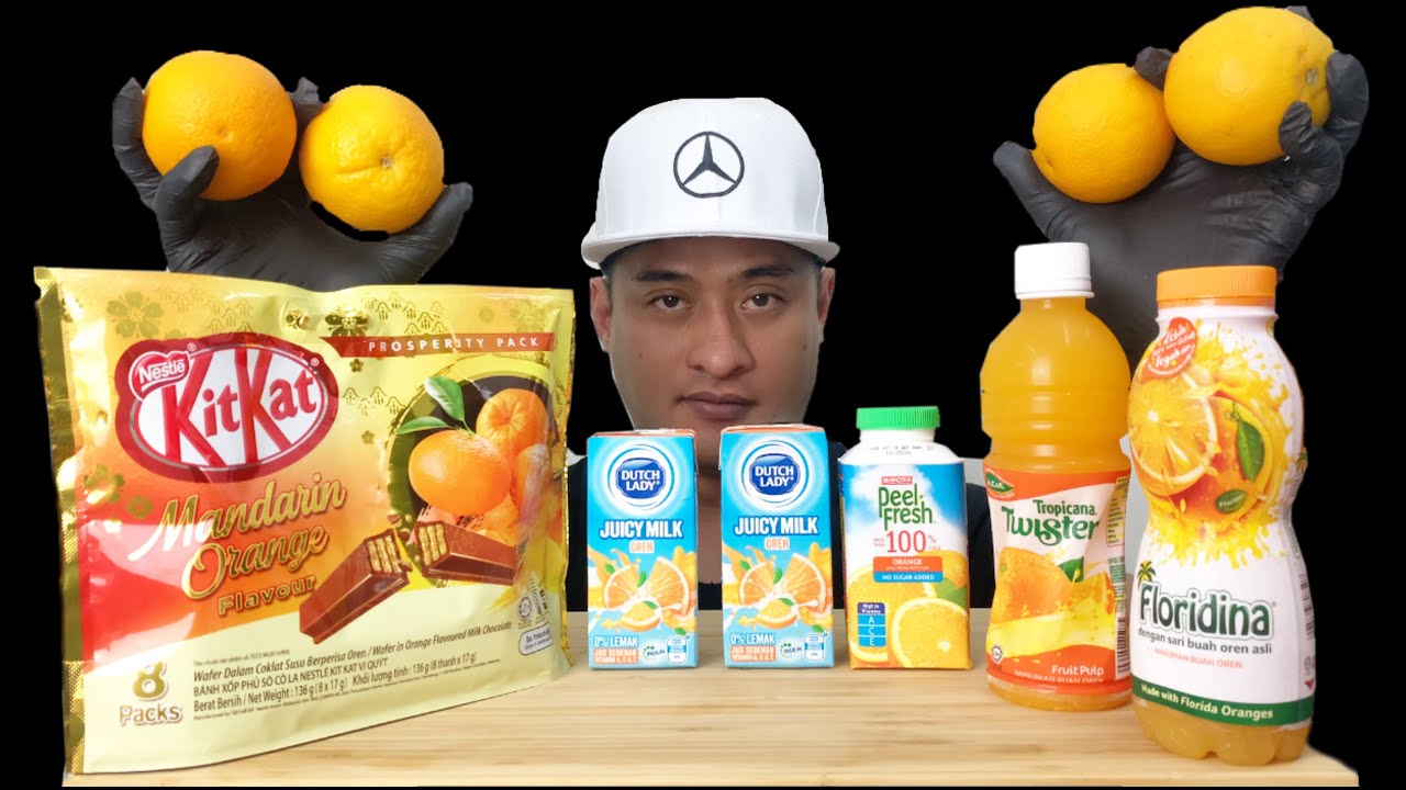 KITKAT Mandarin Orange Baharu ( Prosperity Pack ) & 4 Jenis Oren Jus ...