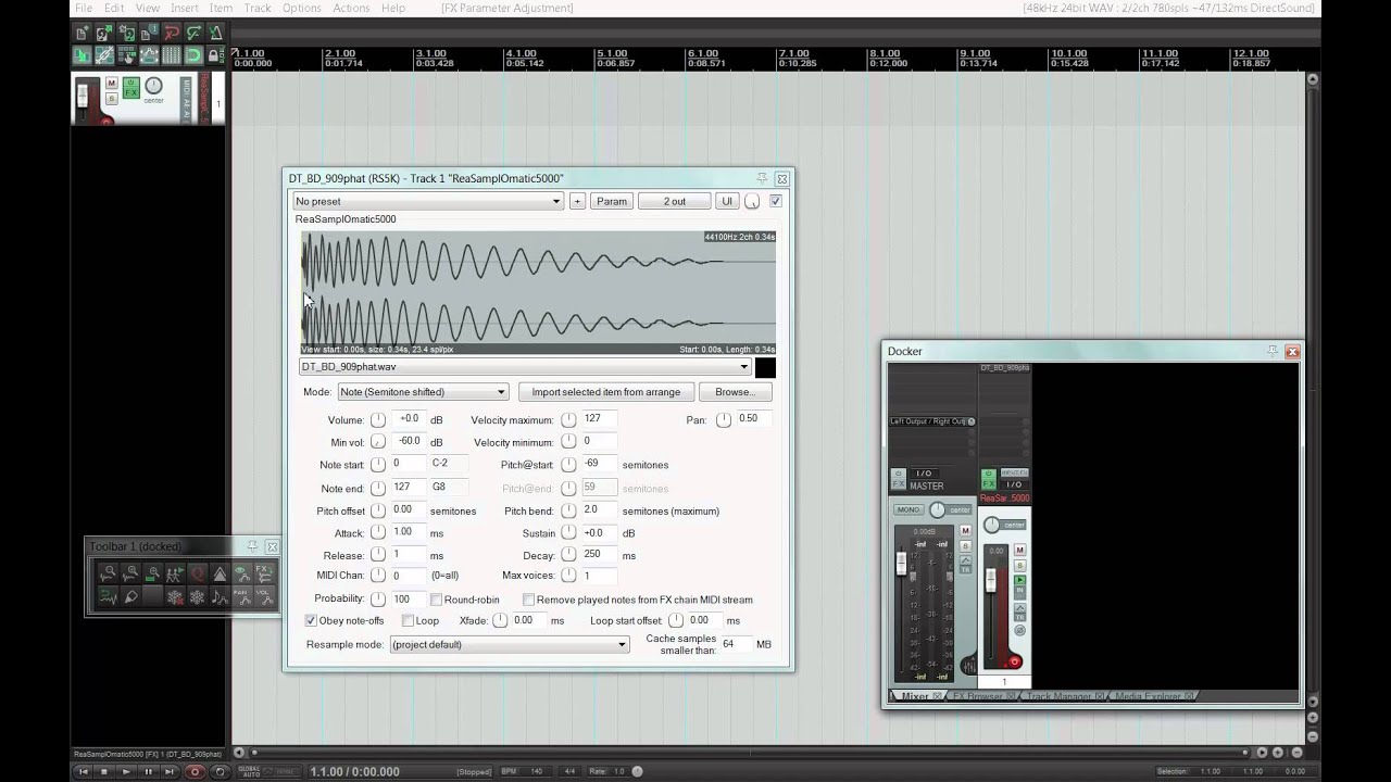 Sampler en Reaper 1ra parte - YouTube
