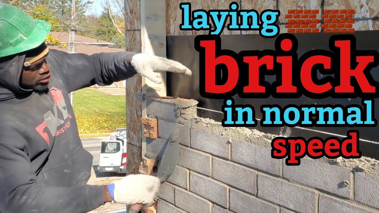 bricklaying (just another day laying some brick,in normal speed - YouTube
