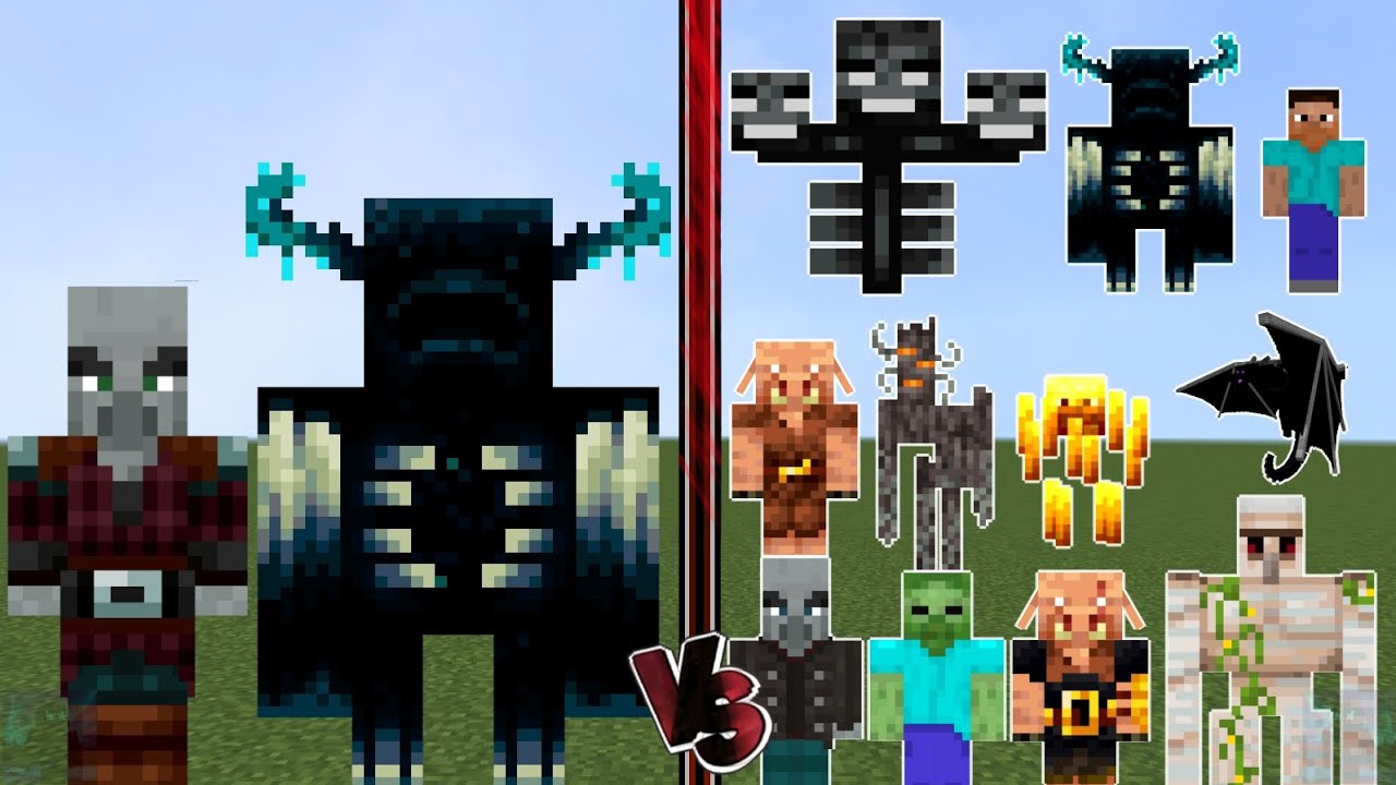 Pillager + Warden vs ALL MOBS - YouTube