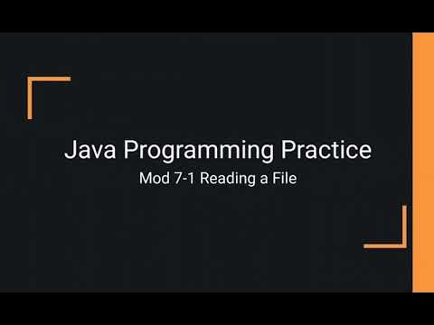 Java Practice Examples - Module 7-1 Reading in a Text File - YouTube