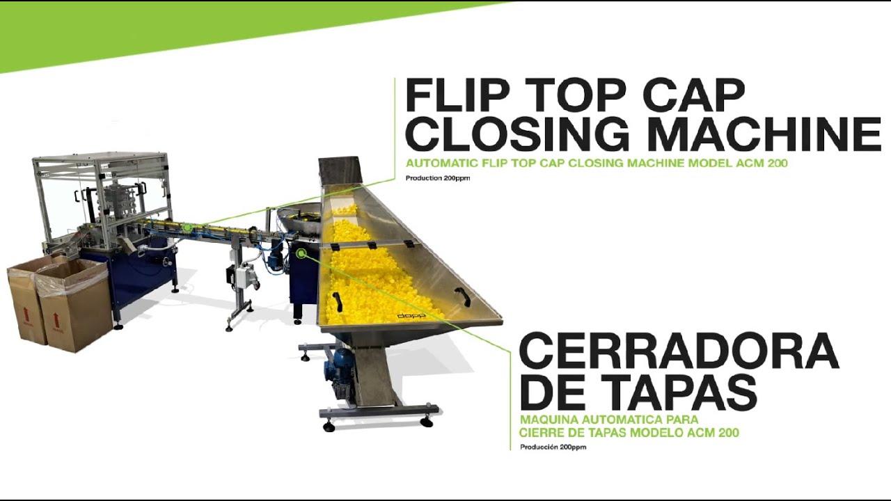FLIP TOP CAP CLOSING MACHINE - YouTube