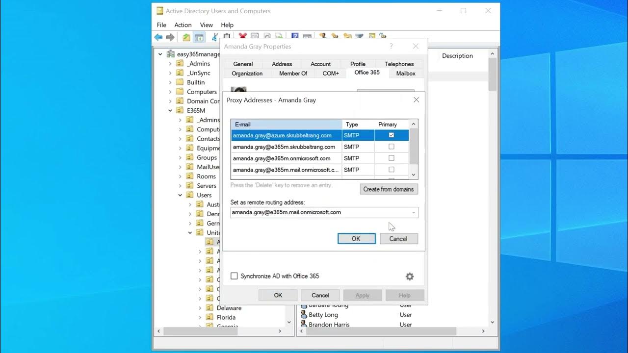 How to configure an email alias with Easy365Manager - YouTube