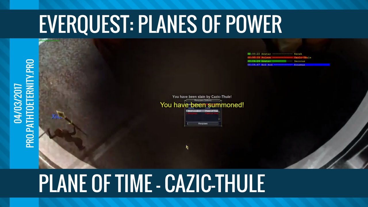 EverQuest Raid: Plane of Time - Cazic Thule (04/03/2017) - YouTube