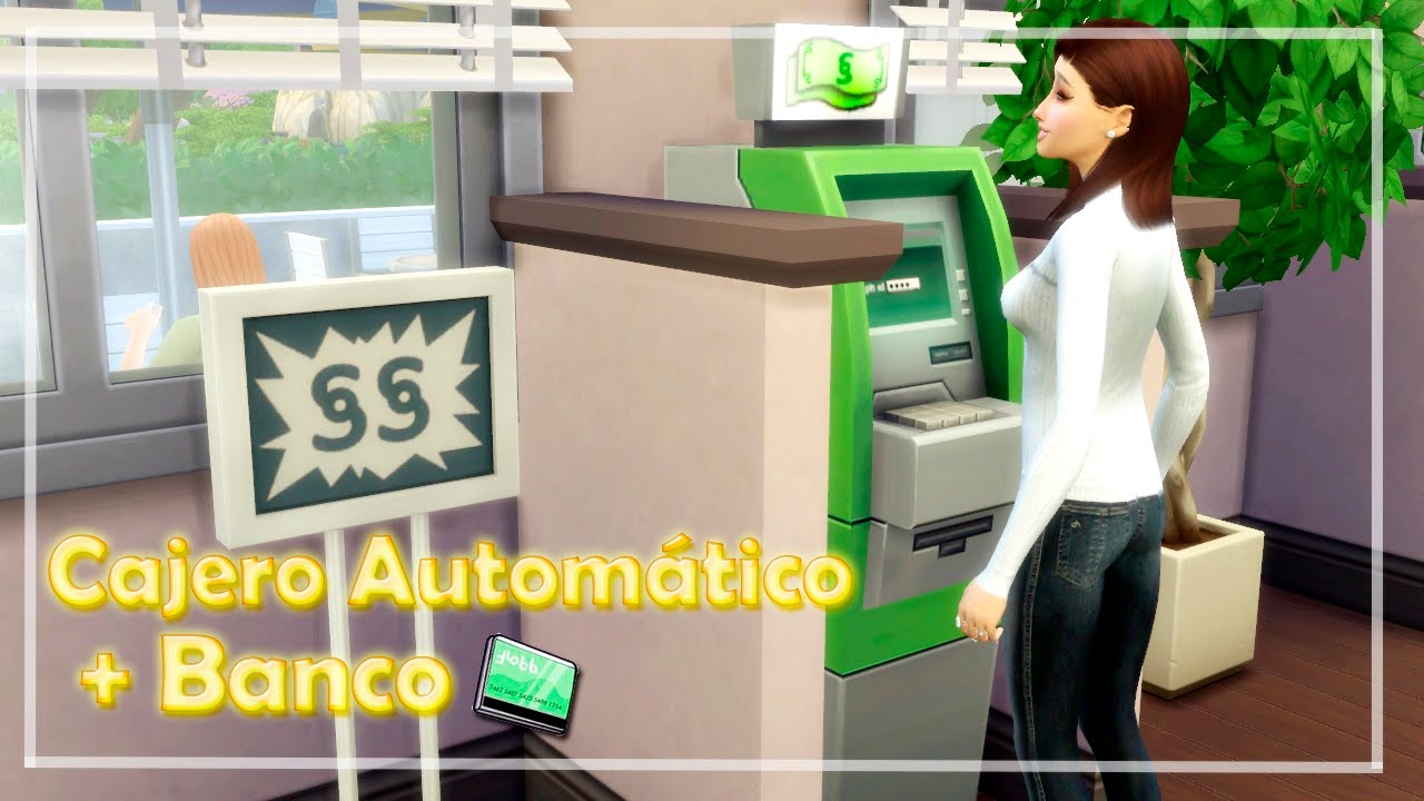Los Sims 4 | CAJEROS AUTOMÁTICOS FUNCIONALES | Mod Review + Banco - YouTube