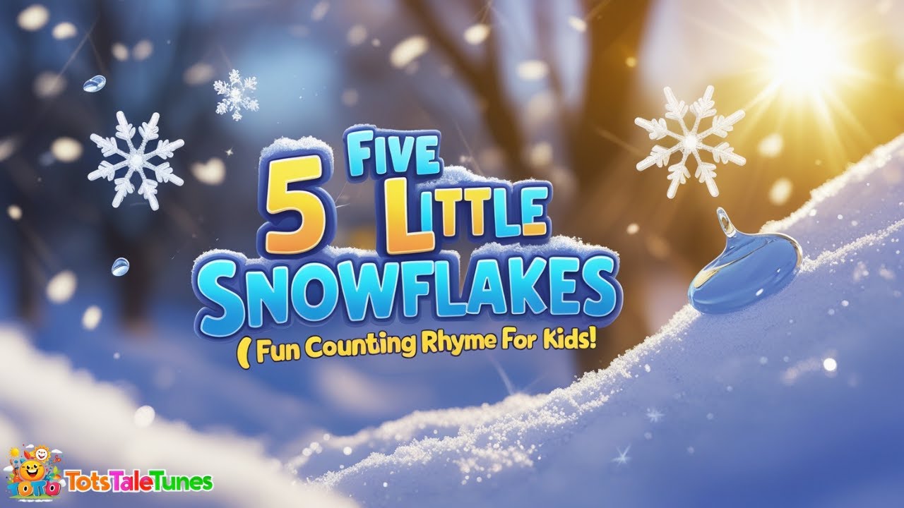 "Five Little Snowflakes ️ | Winter Counting Rhyme for Kids | Fun ...