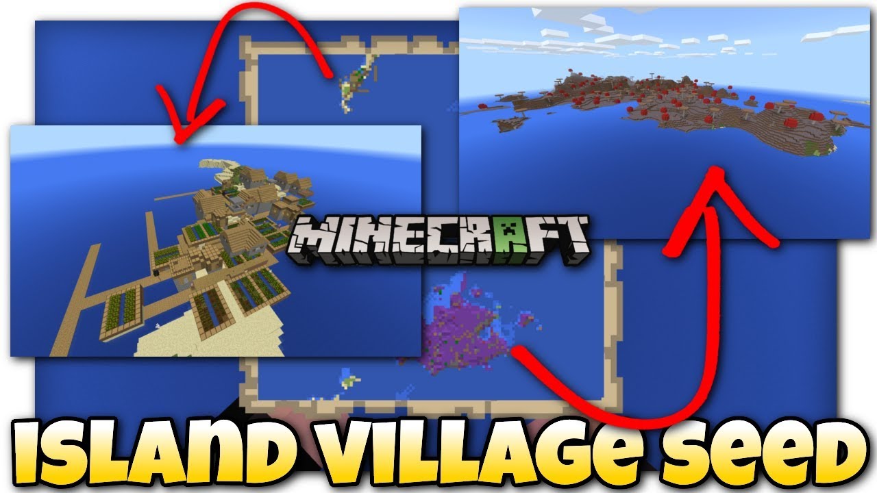 Survival Island w/Village Seed Showcase - Minecraft - Bedrock - Xbox / MCPE / Windows 10 - YouTube
