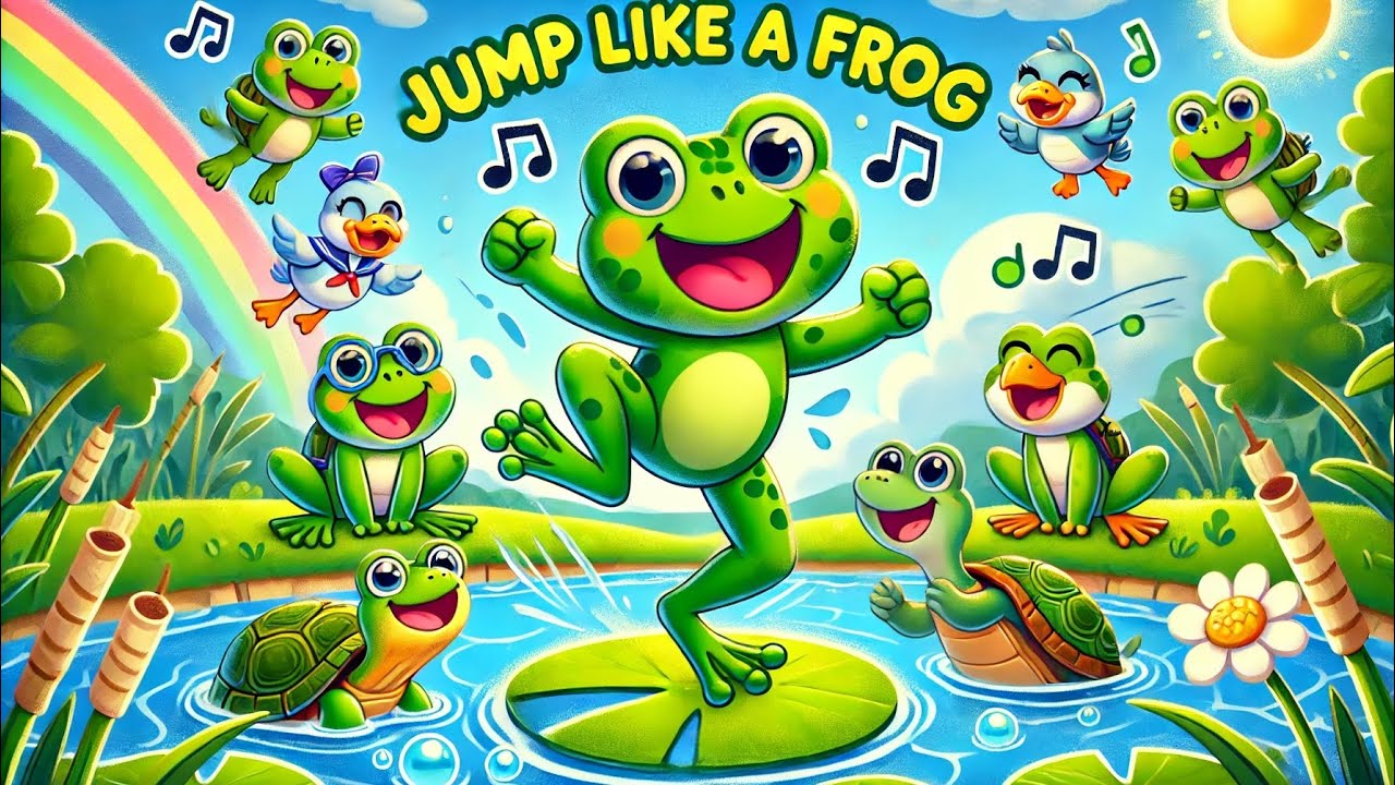 🐸Jump Like a Frog | Fun Kids Action Rhyme | Move & Dance | Nursery ...