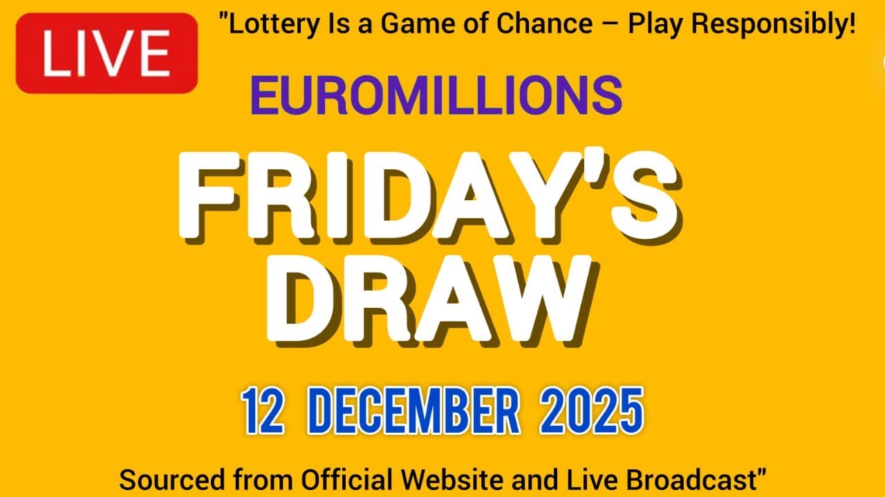 The National Lottery Euromillions Draw Live results from Friday 12 Dec ...