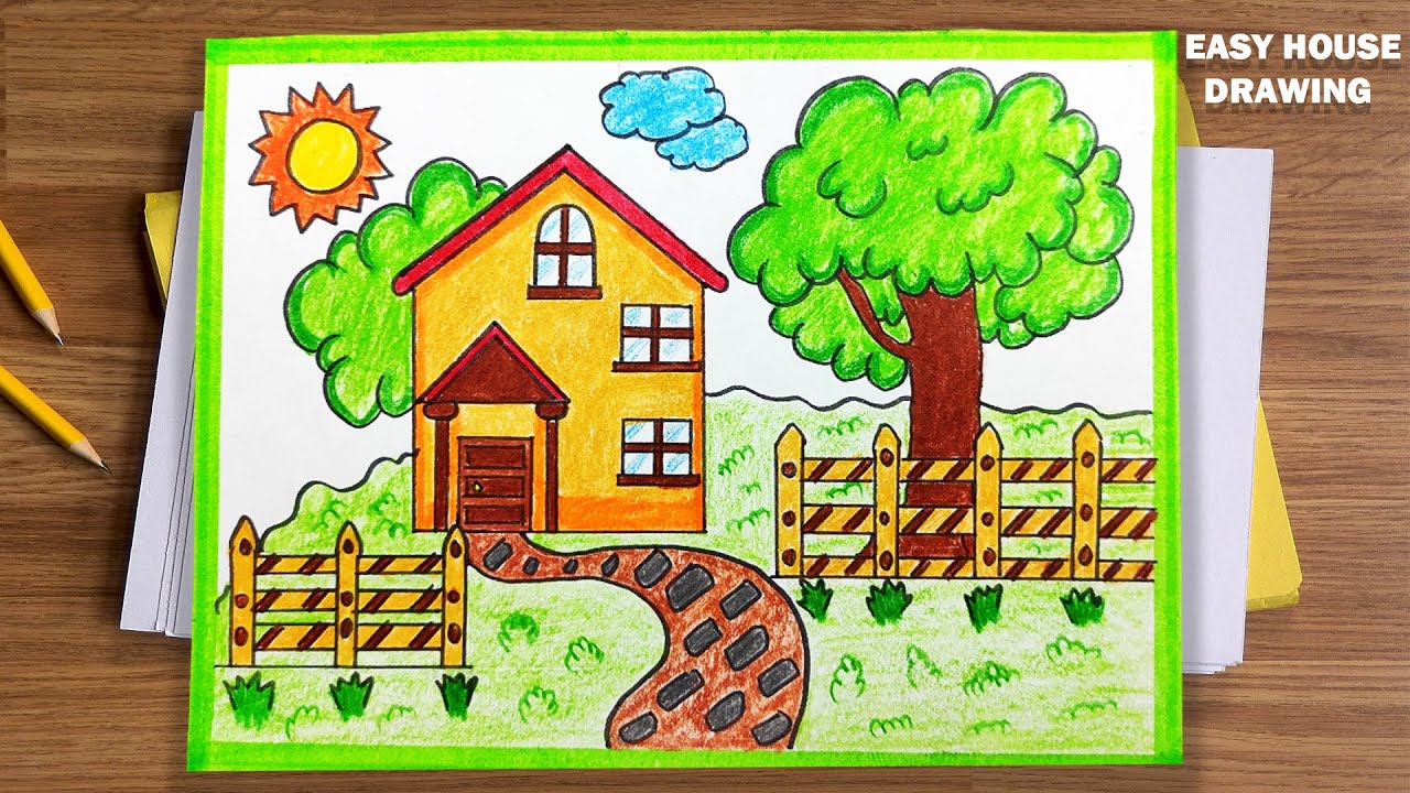 House Drawing / How to Draw a Simple House Step By Step Very Easy ...