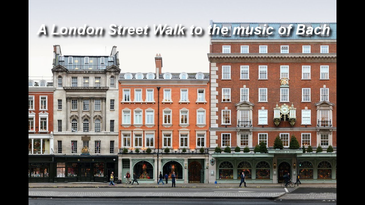 A London street Walk to the music of Bach - YouTube