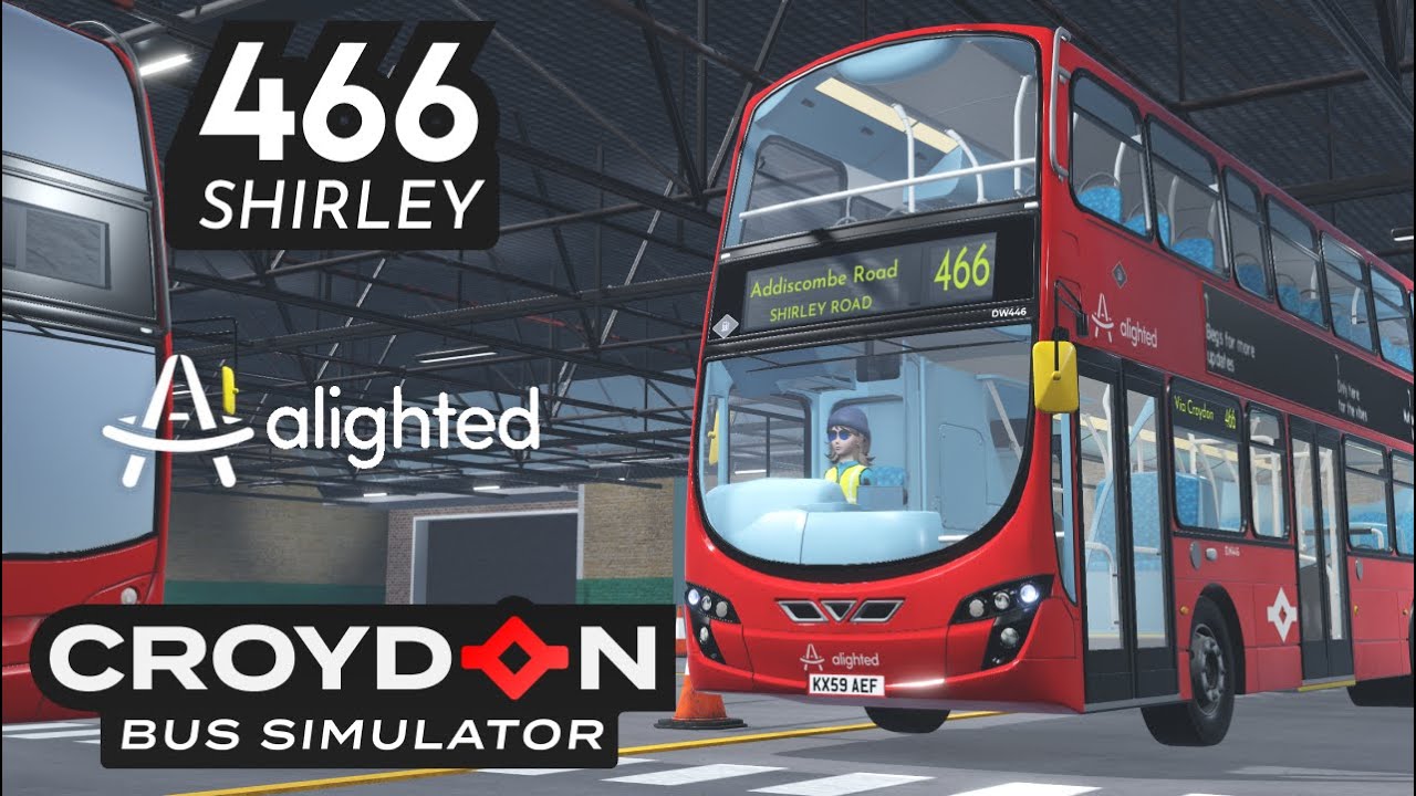 Croydon Bus Simulator | 466 to Shirley | DB300 Gemini 2 - YouTube