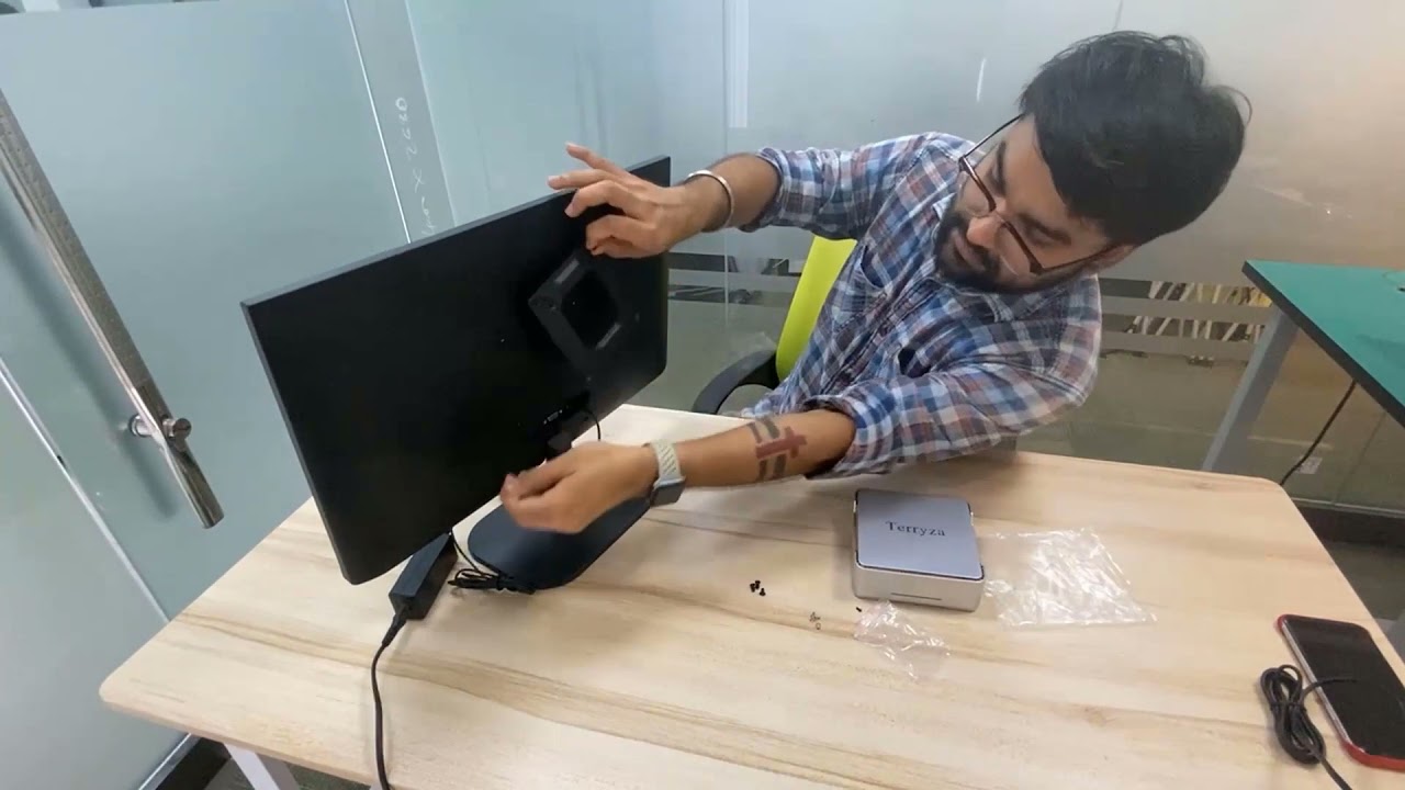 How to install Terryza GK3V Mini PC back of this Monitor - YouTube