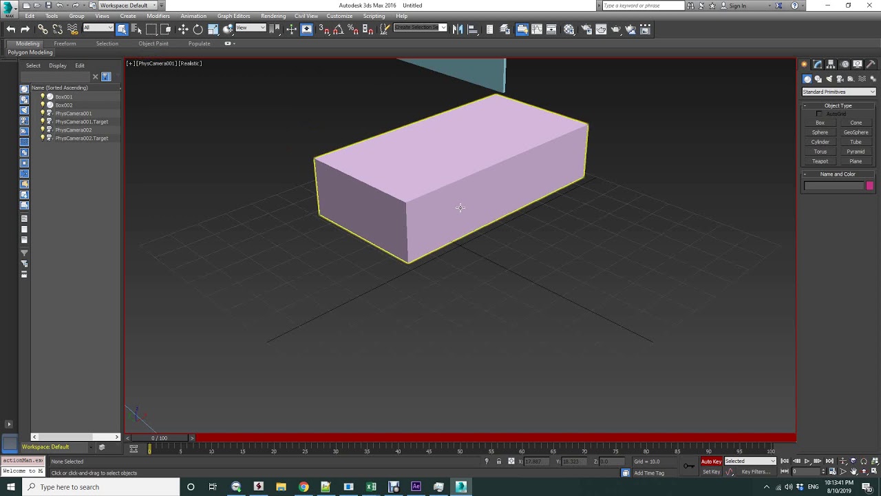 how to key camera view change in 3ds max - YouTube
