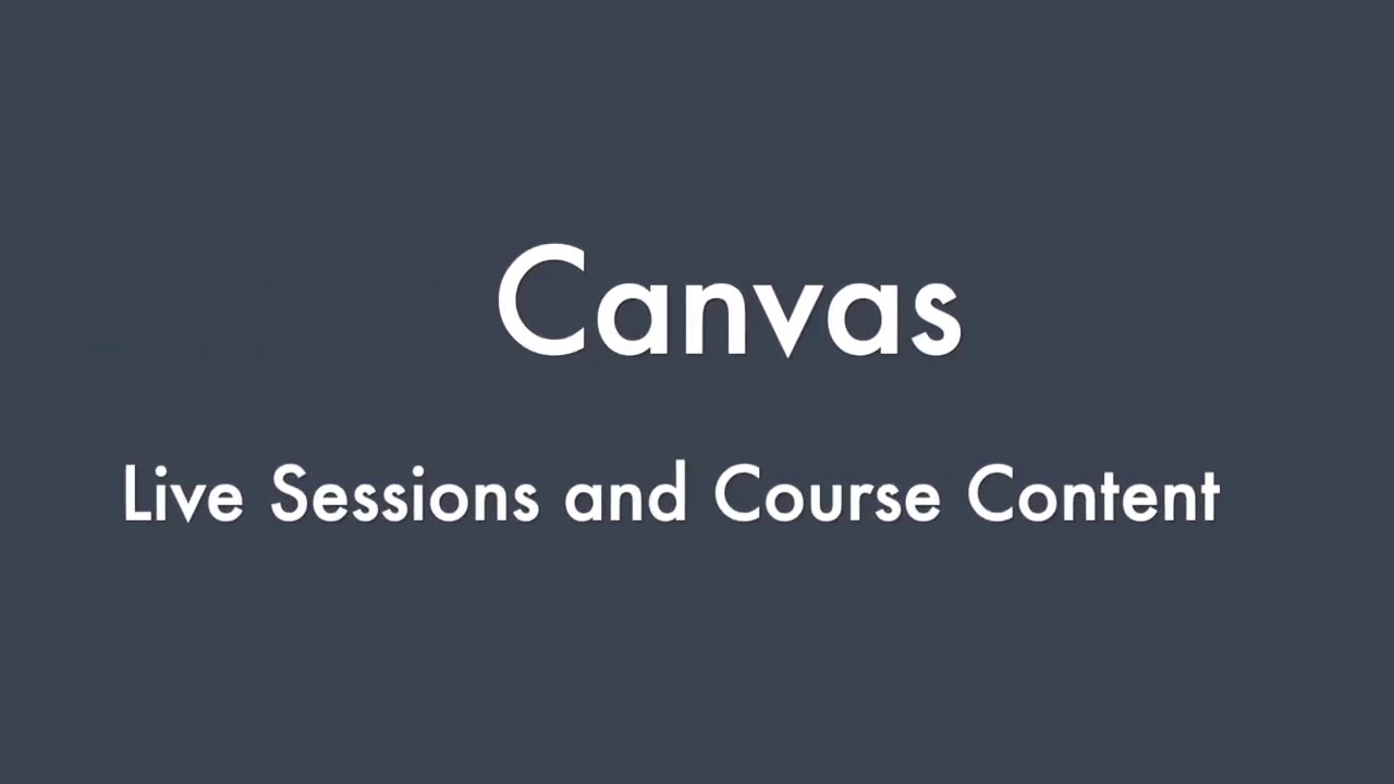 Canvas Instructions - YouTube