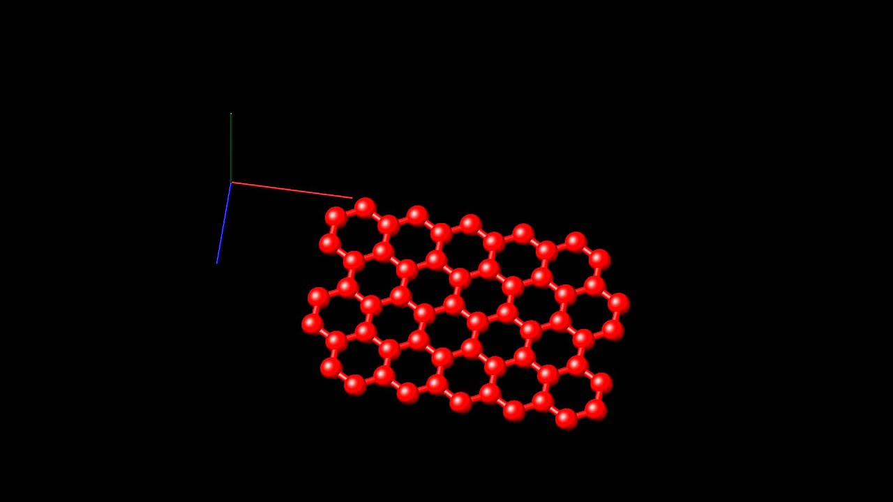 Molecular dynamics simulation - graphene sheet - YouTube