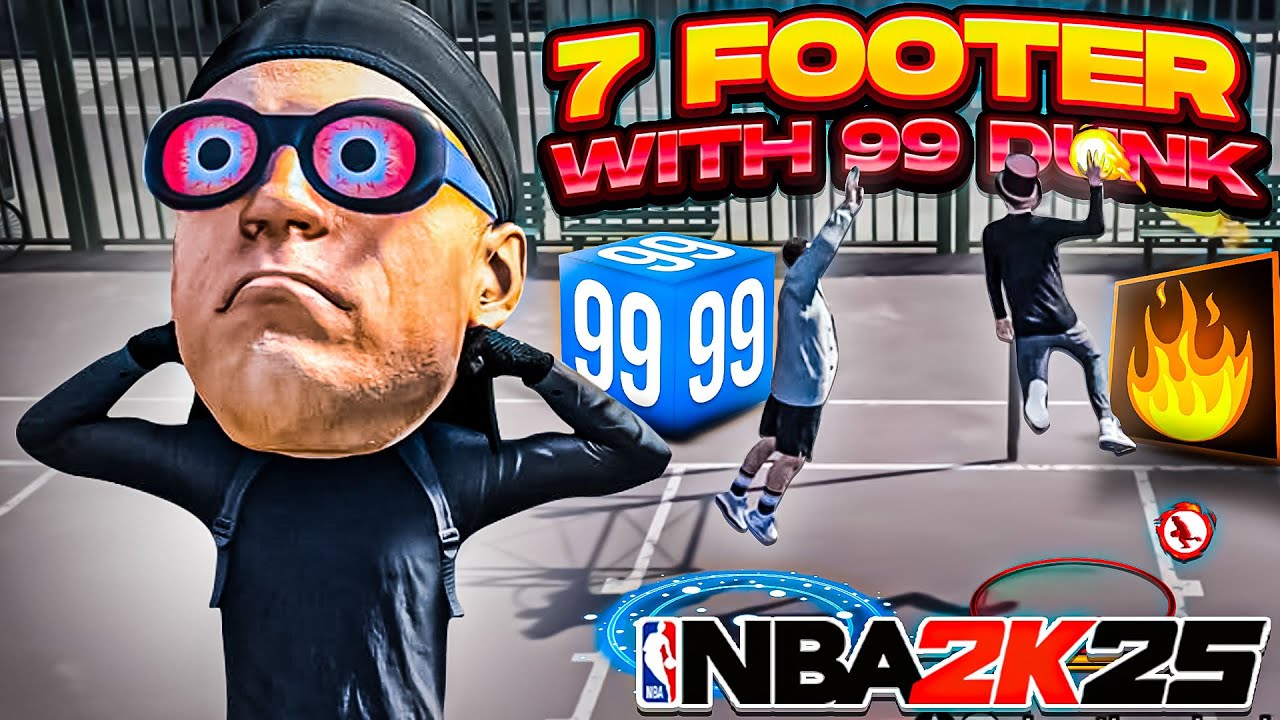 99 DRIVING DUNK on a 7 FOOT MONSTER is MAKING EVERYONE CRASHOUT in ...