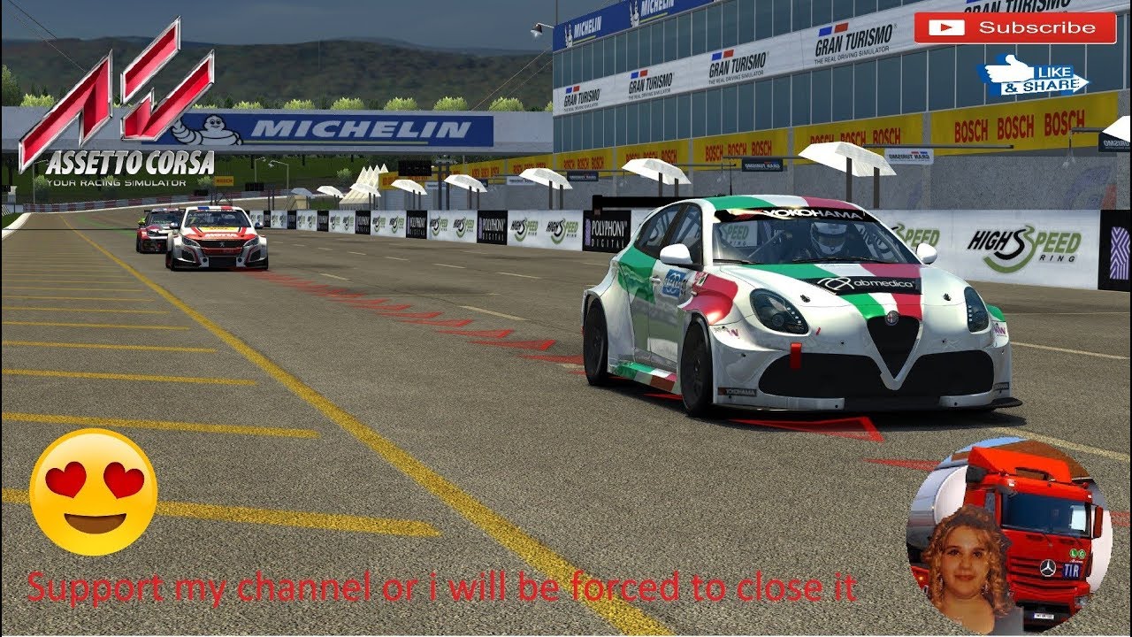 Assetto Corsa WTCC Cars Race High Speed Ring Track by Gran Turismo Test ...