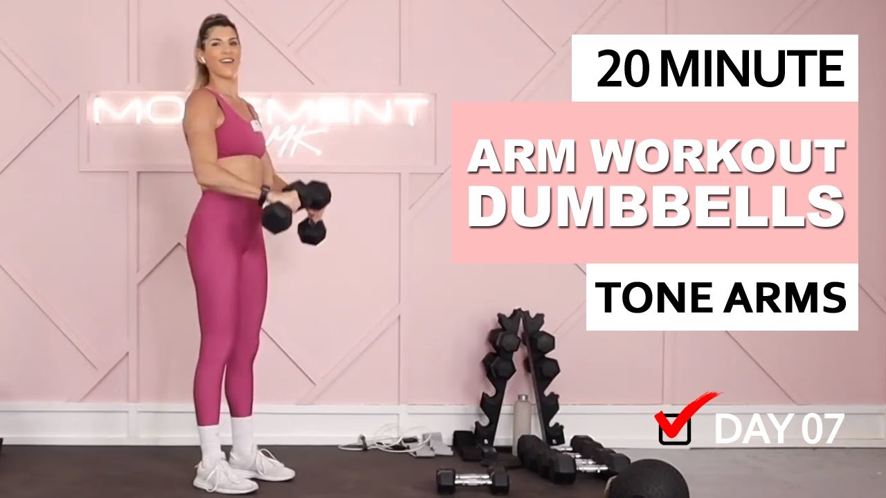 EASY 20 Minute ARM Workout with Dumbbells at Home for Women - 30 Day ...