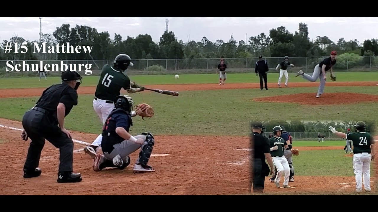 Matthew Schulenburg Base Hit to Score 1st Run Against Hiram, Spring ...
