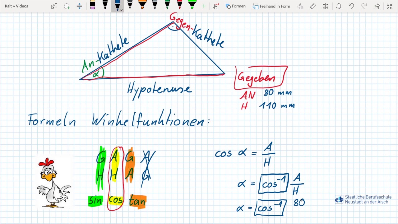 Winkelfunktionen - mit der GAGA-Hühnerhof-AG - YouTube