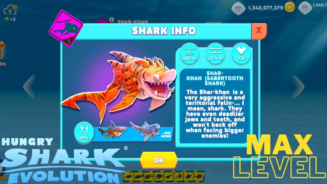SABERTOOTH SHARK Max Level! || Hungry Shark Evolution - YouTube