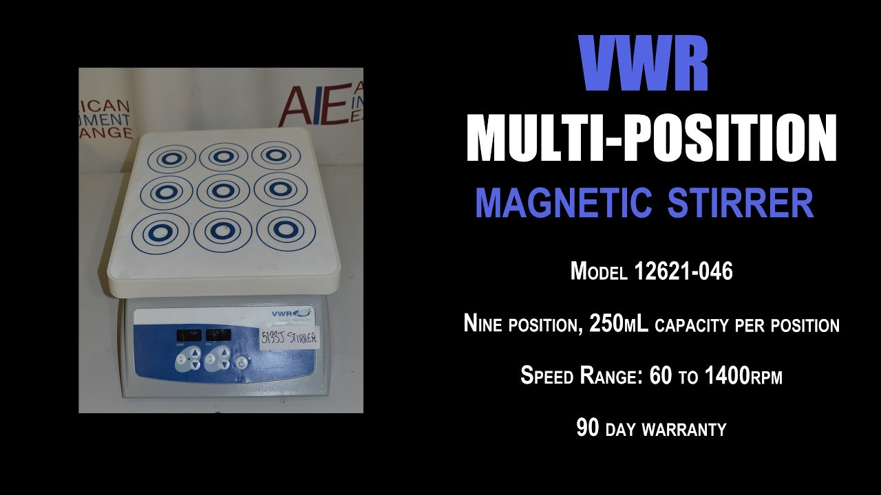 VWR Multi-Position Magnetic Stirrer (5133J STIRRER) - YouTube