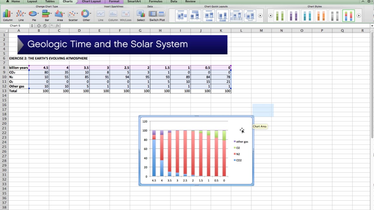 Evolving Atmosphere Tutorial for Excel Graphing - YouTube