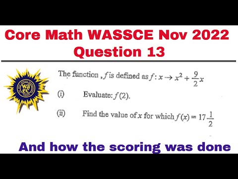 WASSCE 2022 C NOV DEC Q13 #wassce #mathematics #waec #highschoolmath # ...