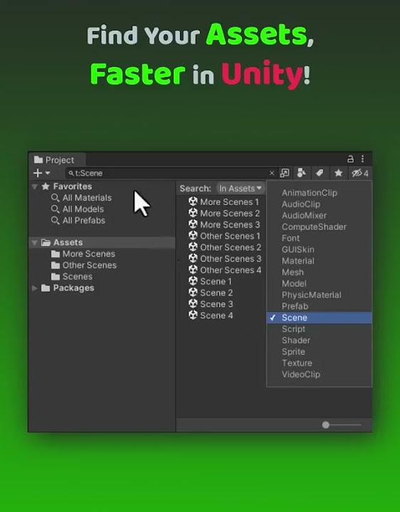 Find assets faster in Unity! - YouTube
