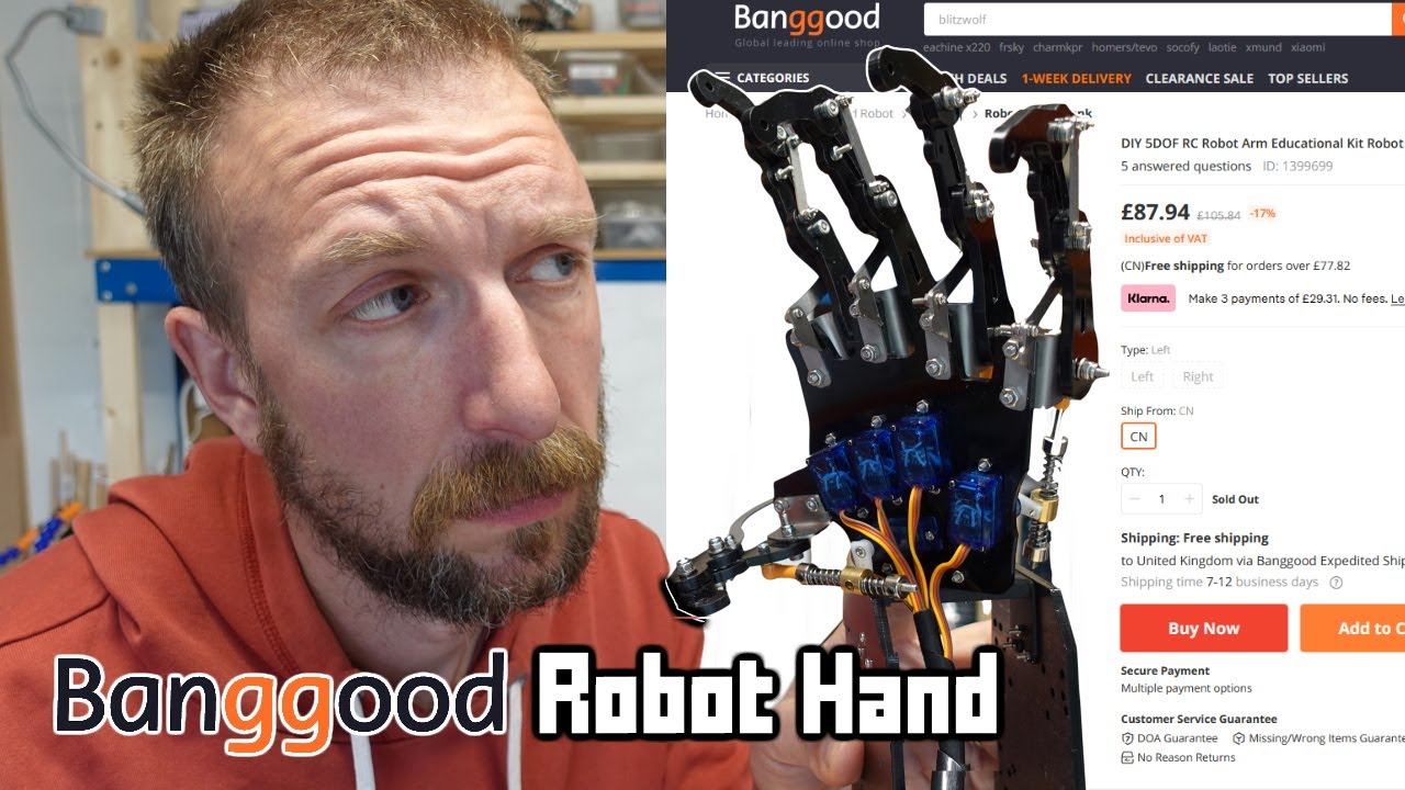 I bought a Robot Hand from Banggood... - YouTube