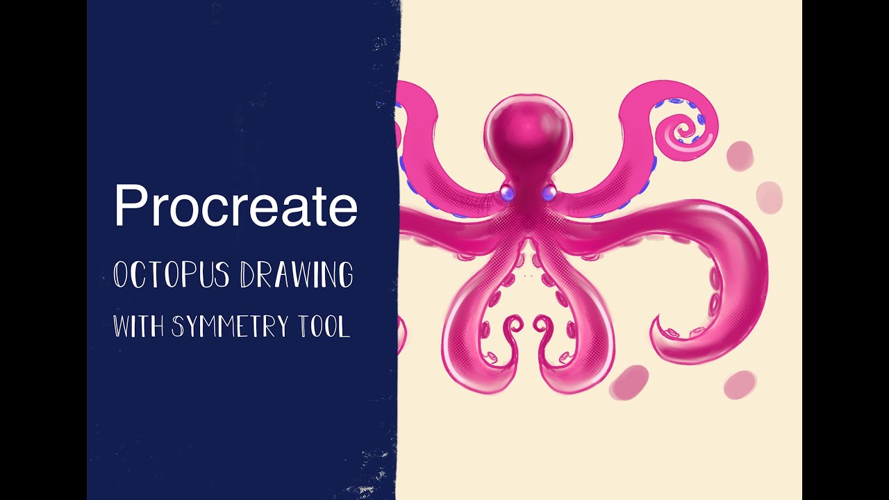 Octopus Drawing with symmetry tool | Procreate - YouTube