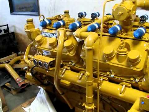 Cat Gas Engine G3412 NA - YouTube