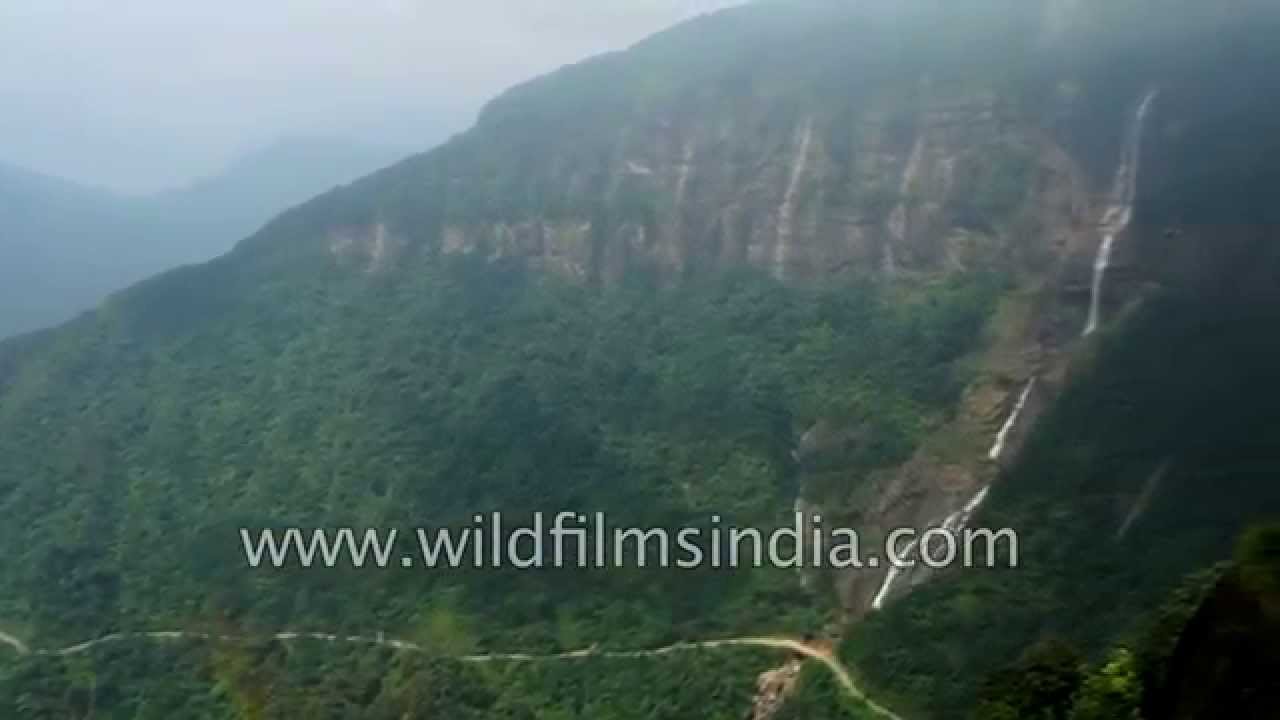 Kynrem falls, the 7th highest waterfalls in India - YouTube