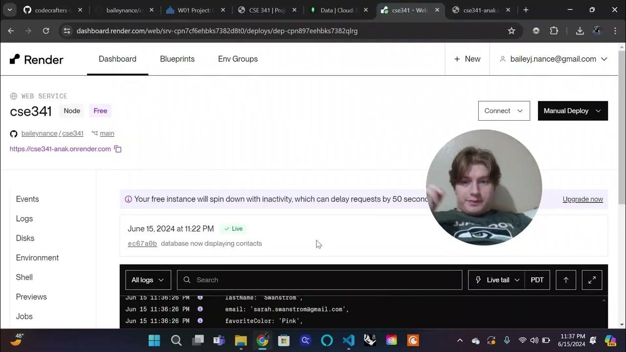 Part 1 of the Contacts Project CSE341 - YouTube