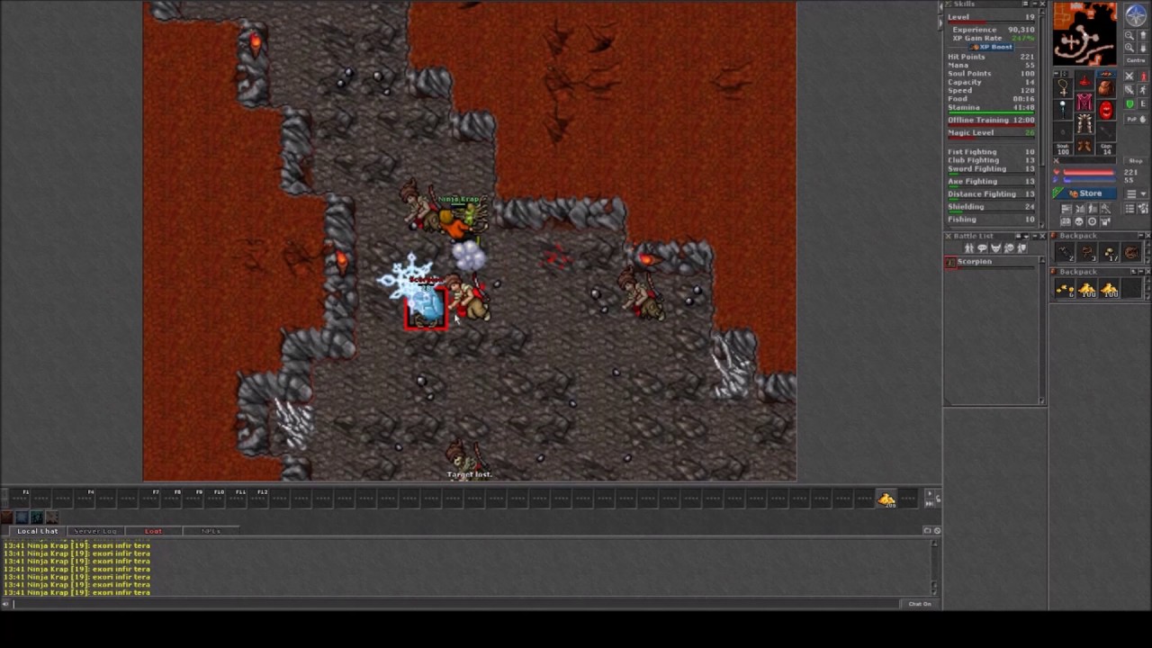 [Tibia Mage Guide] Nomads cave -{Mage Project}- Profit hunt - YouTube