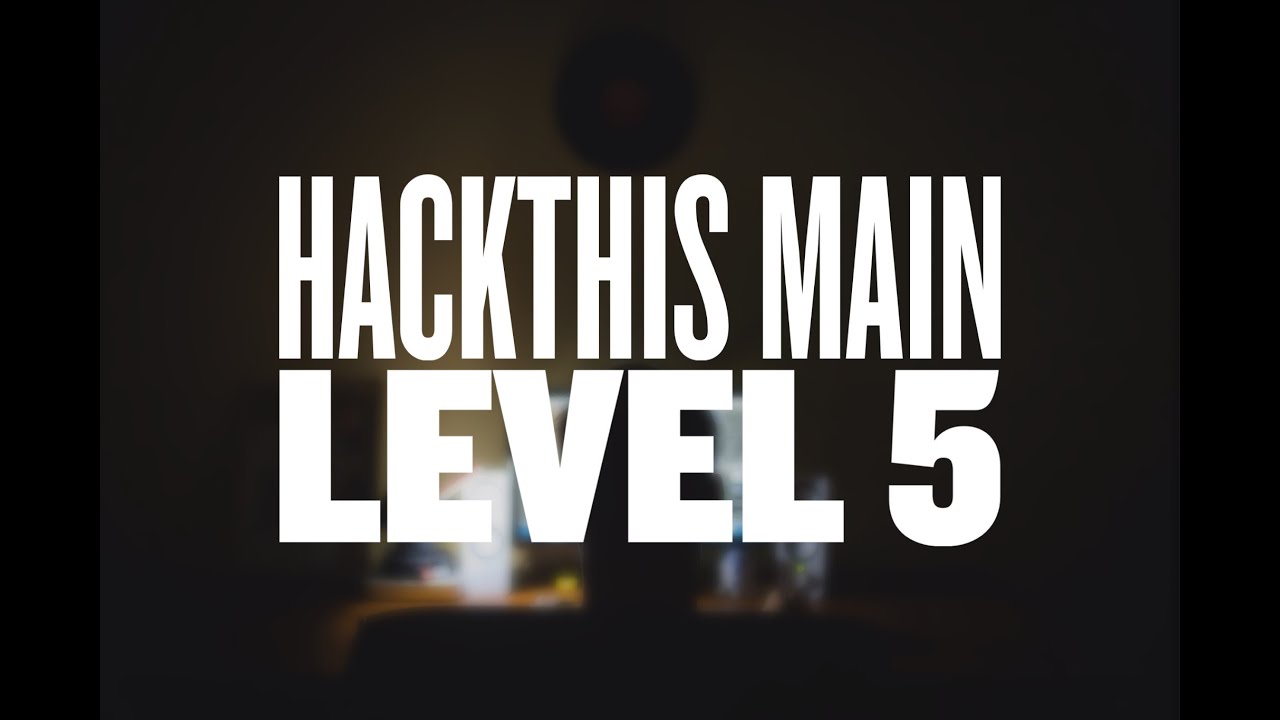 [Solution Fr] HackThis - Main Level 5 - YouTube
