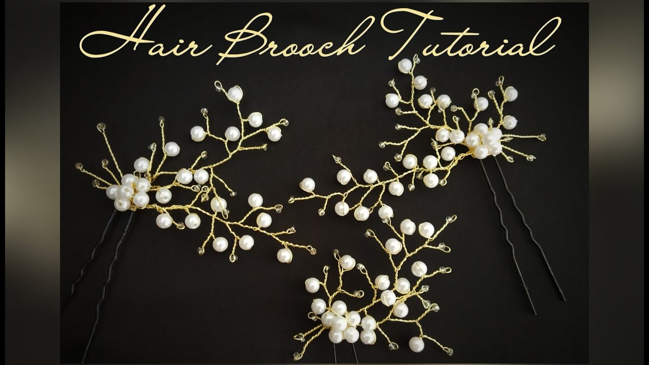Make Hair Brooch | Simple Handmade Brooch - YouTube