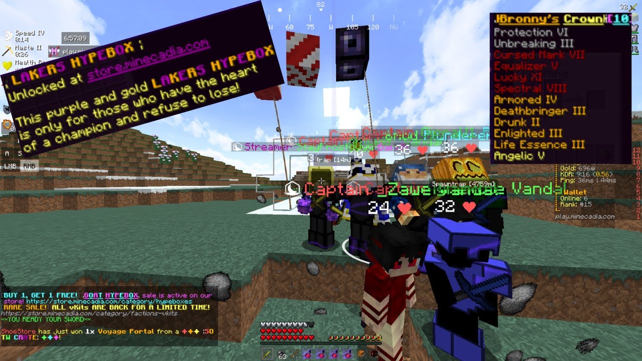 Factions Pirate Episode #1 Finally Some Action! | MineCadia | - YouTube