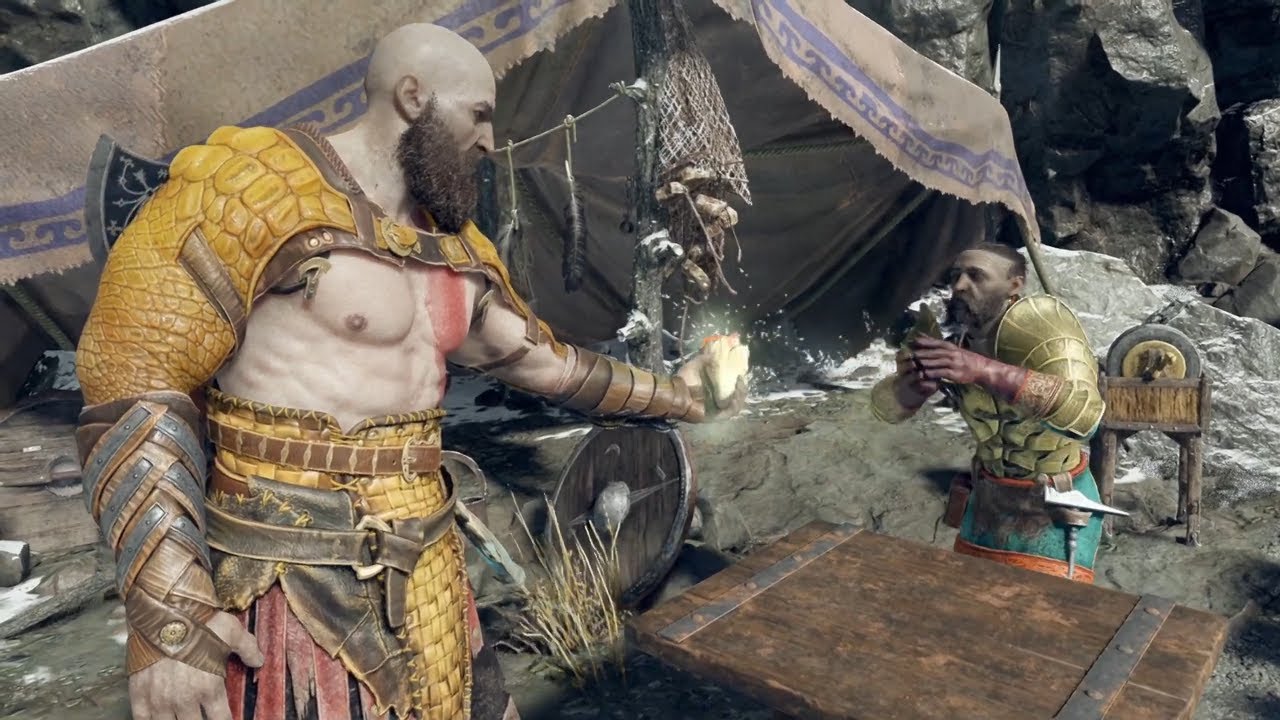 Sindri Enhances Atreus' Bow With A Dragon Tooth In God Of War On Pc ...